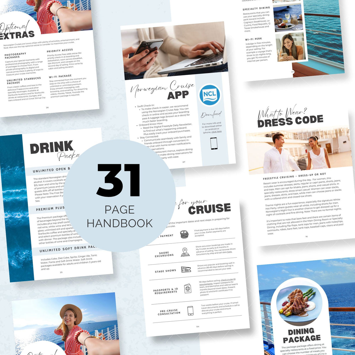 Smooth Sailing Starts Here: Norwegian Cruise Handbook Canva Template ...