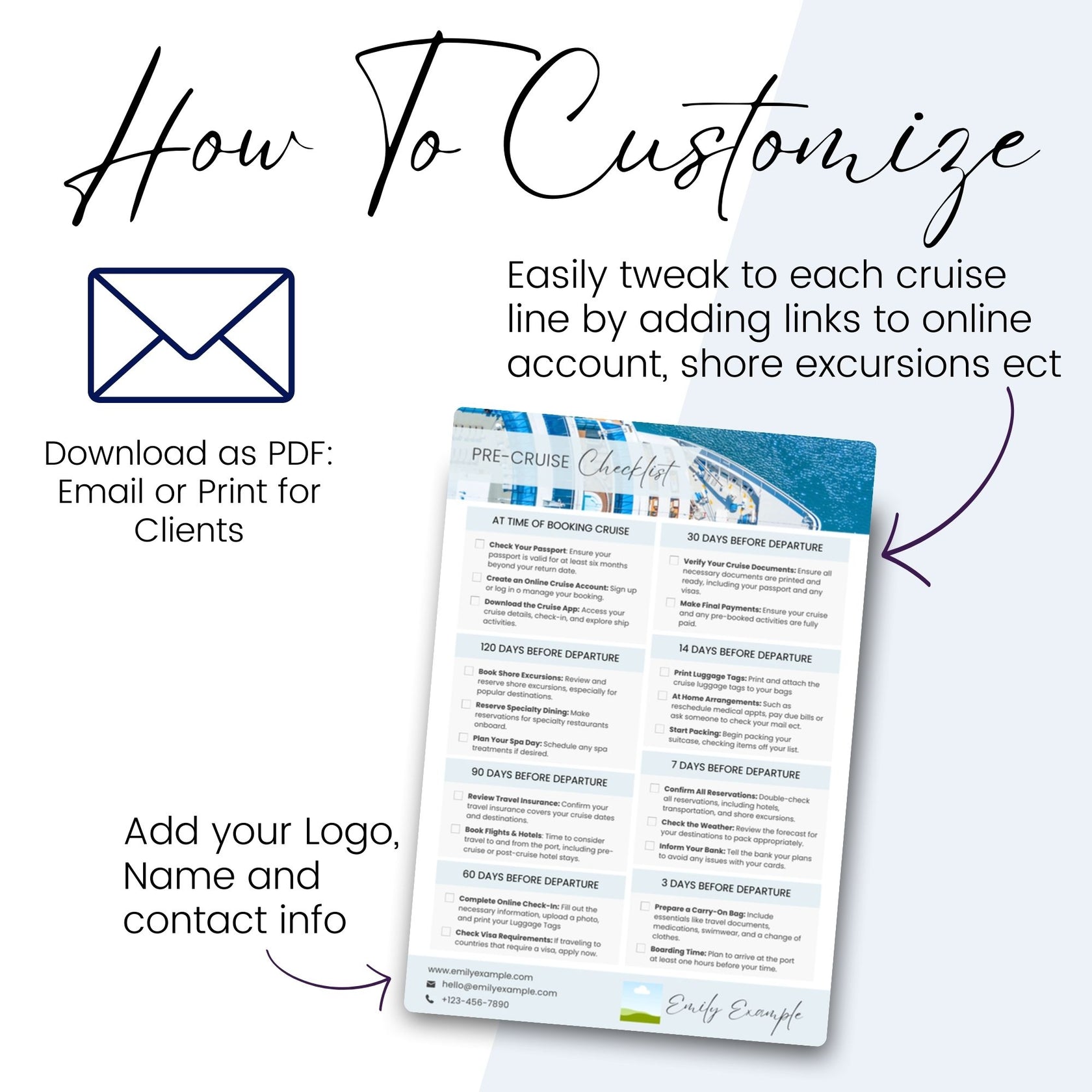 Customizable Cruise Planning Canva Templates for Travel Agents – Travel ...